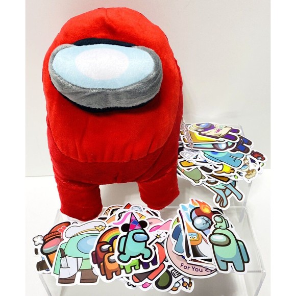 Among Us | Toys | Among Us Red Plush With 0 Pc Among Us Stickers Lot ...
